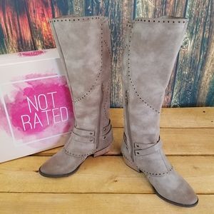 Not Rated | Shoes | Not Rated Yoko Faux Leather Mid Calf Riding Boots ...